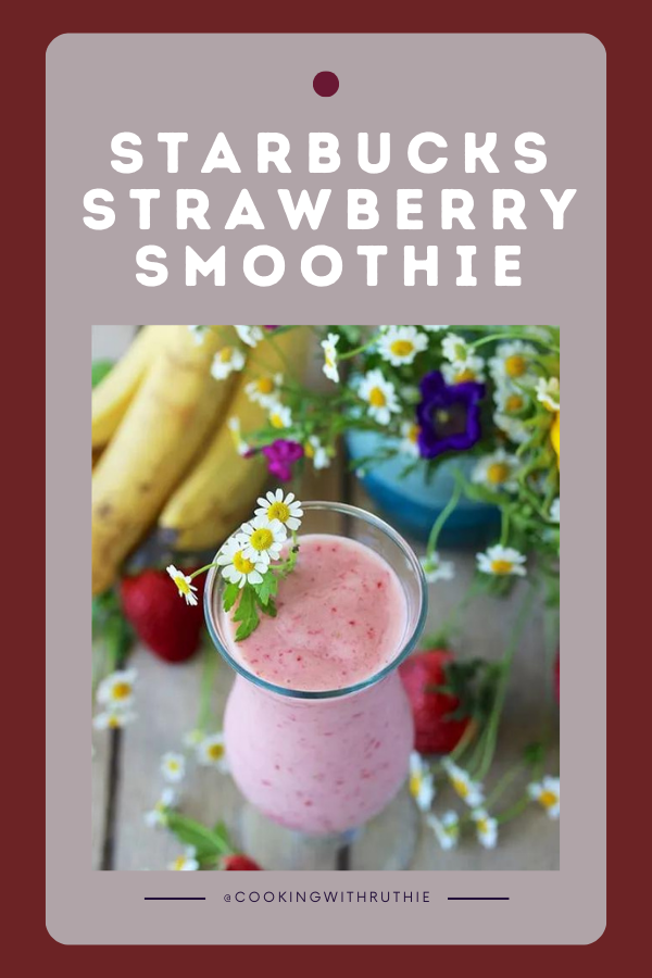 Starbucks Strawberry Smoothie Recipe - Cooking With Ruthie