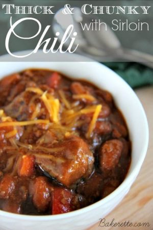 Thick and Chunky Chili with Sirloin Recipe - Cooking With Ruthie