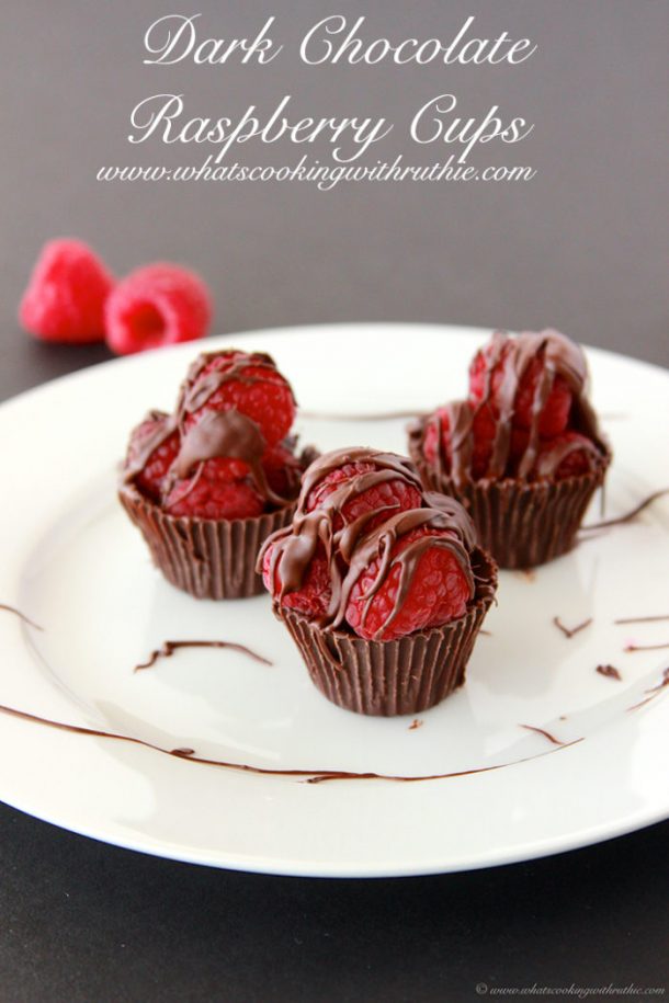 Dark Chocolate Raspberry Cups Recipe - Cooking With Ruthie