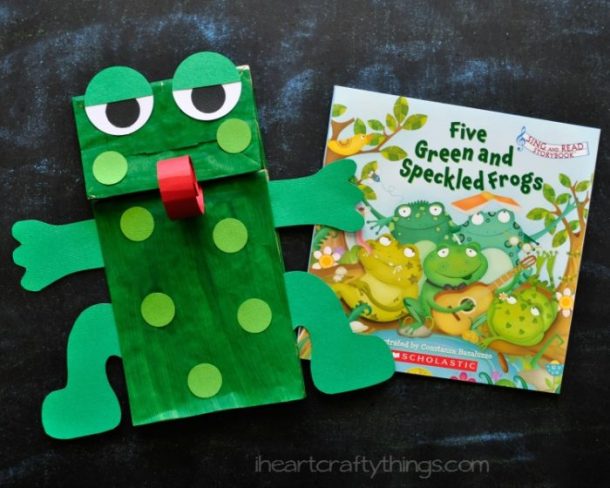 Paper Bag Frog Puppet - Cooking With Ruthie