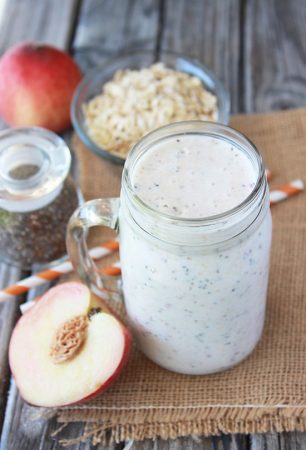 Peaches and Cream Protein Smoothie Recipe - Cooking With Ruthie