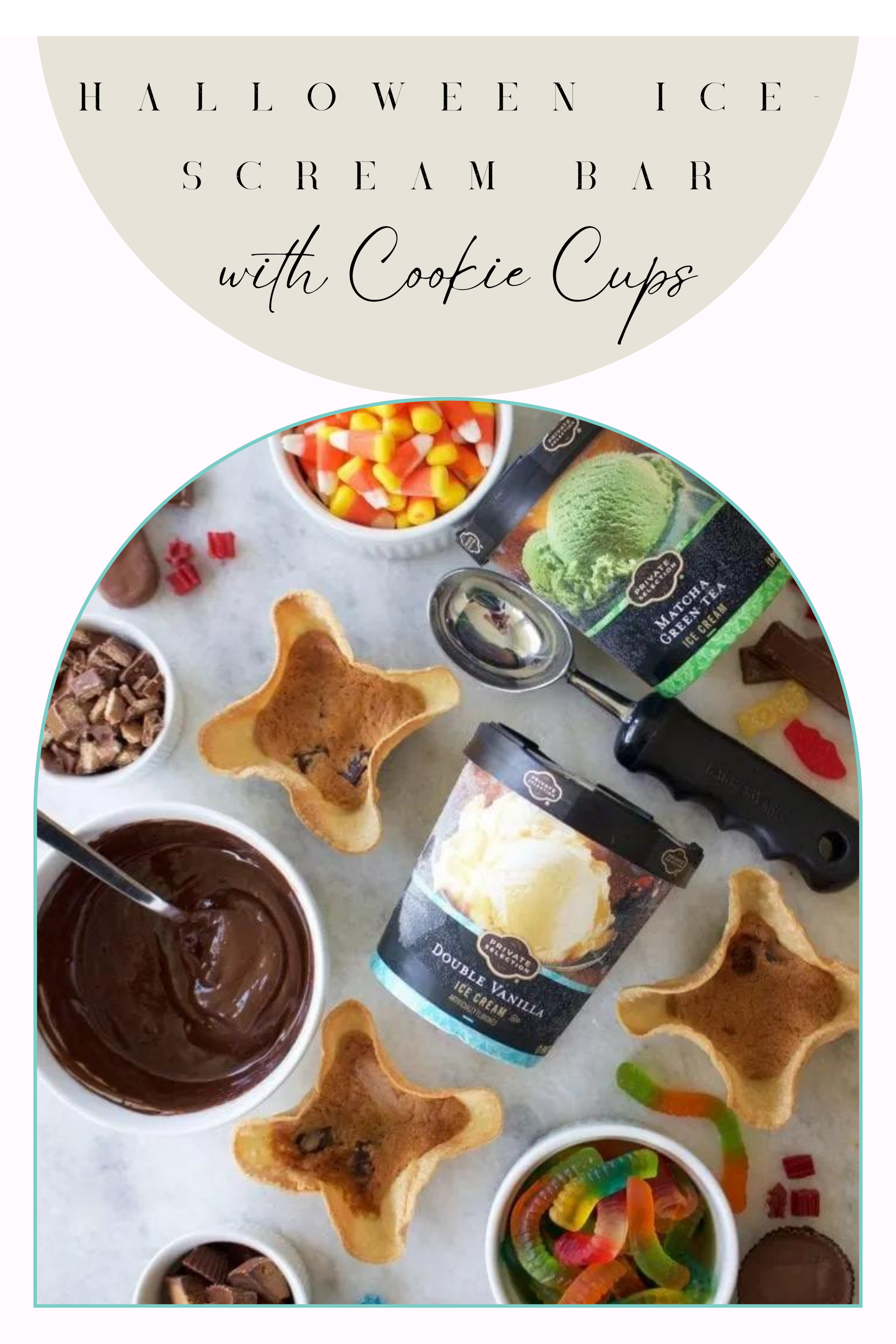 Halloween Ice-Scream Bar with Cookie Cups Recipe - Cooking With Ruthie
