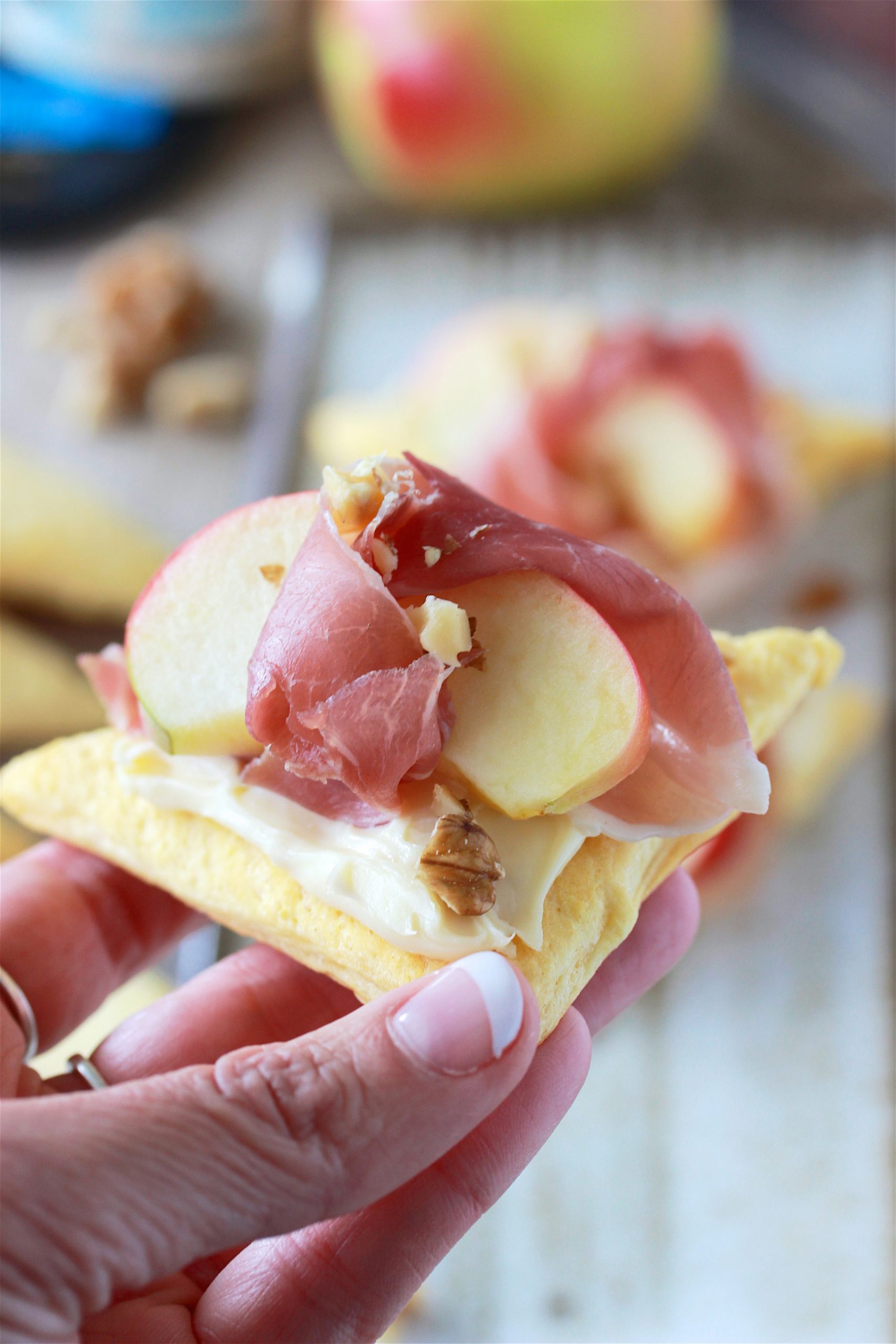 Prosciutto Wrapped Apple Triangles Recipe - Cooking With Ruthie