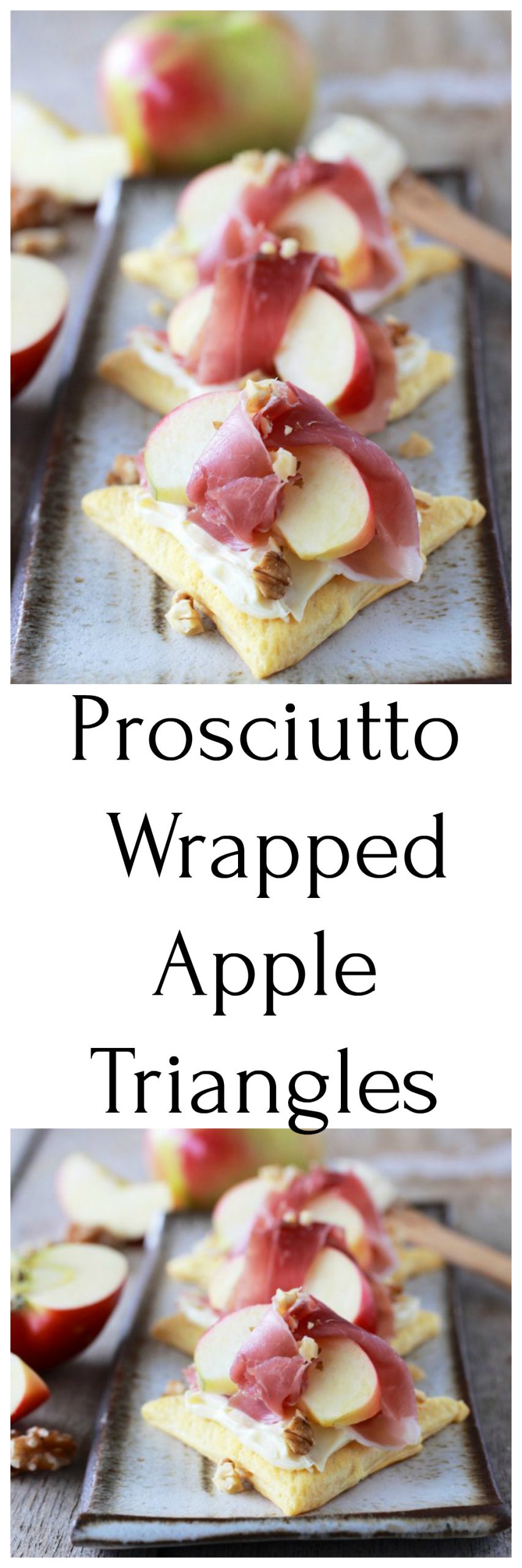 Prosciutto Wrapped Apple Triangles Recipe - Cooking With Ruthie