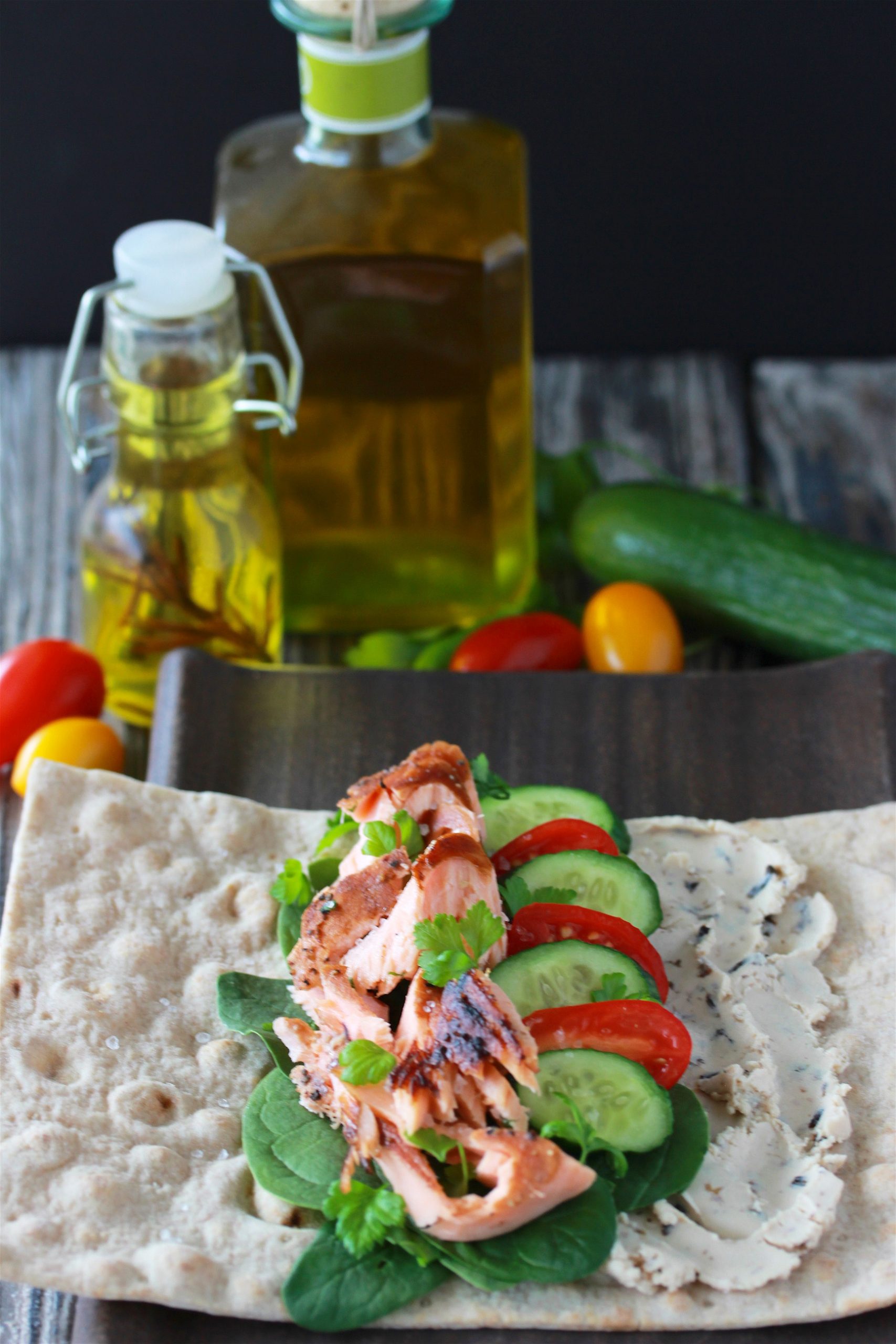 Salmon Cream Cheese Lavash Wrap Recipe - Cooking With Ruthie