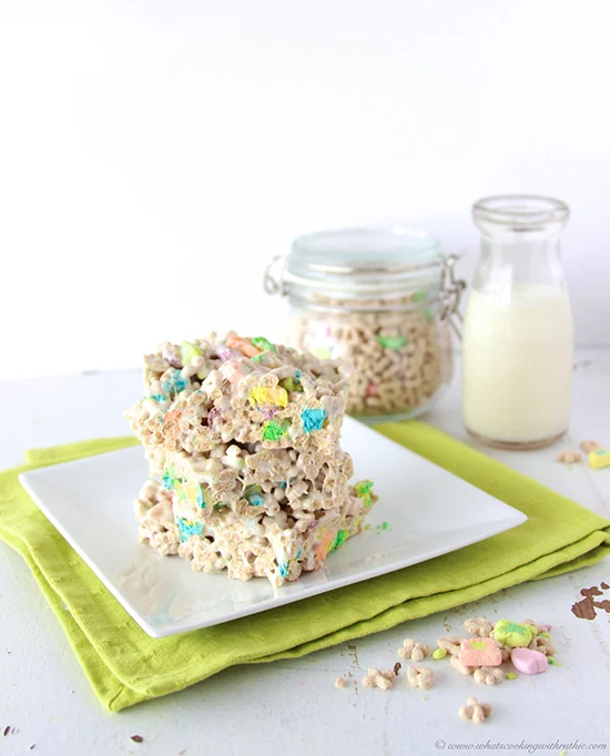 Lucky Charms Marshmallow Treats Recipe - Cooking With Ruthie